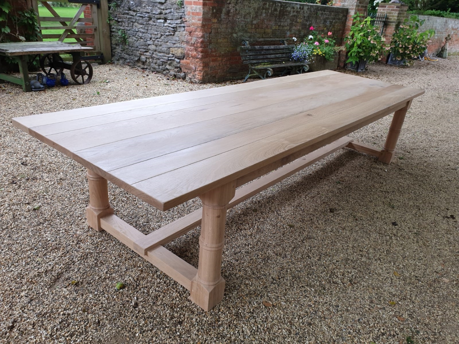 Solid Oak Refectory Dining Table | 3 Metres Long & More | Tom Marsh