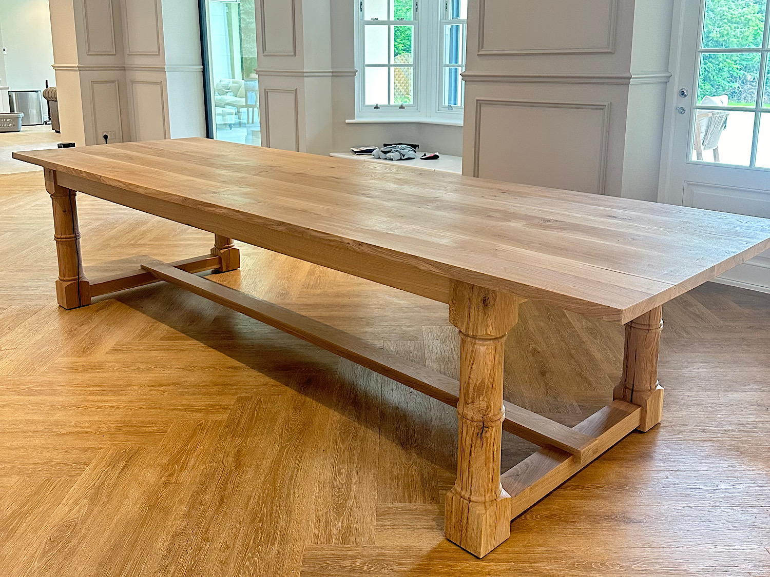 Solid Oak Refectory Dining Table | 3 Metres Long & More | Tom Marsh