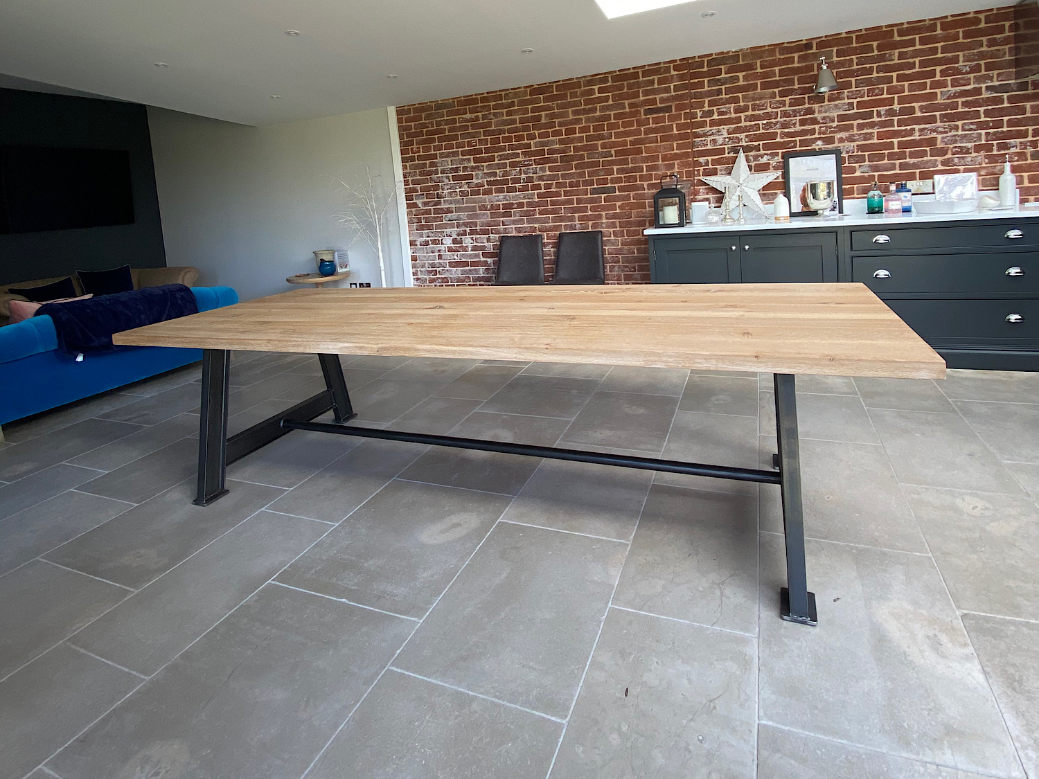 Industrial Oak Dining Table | Solid Oak | Tom Marsh