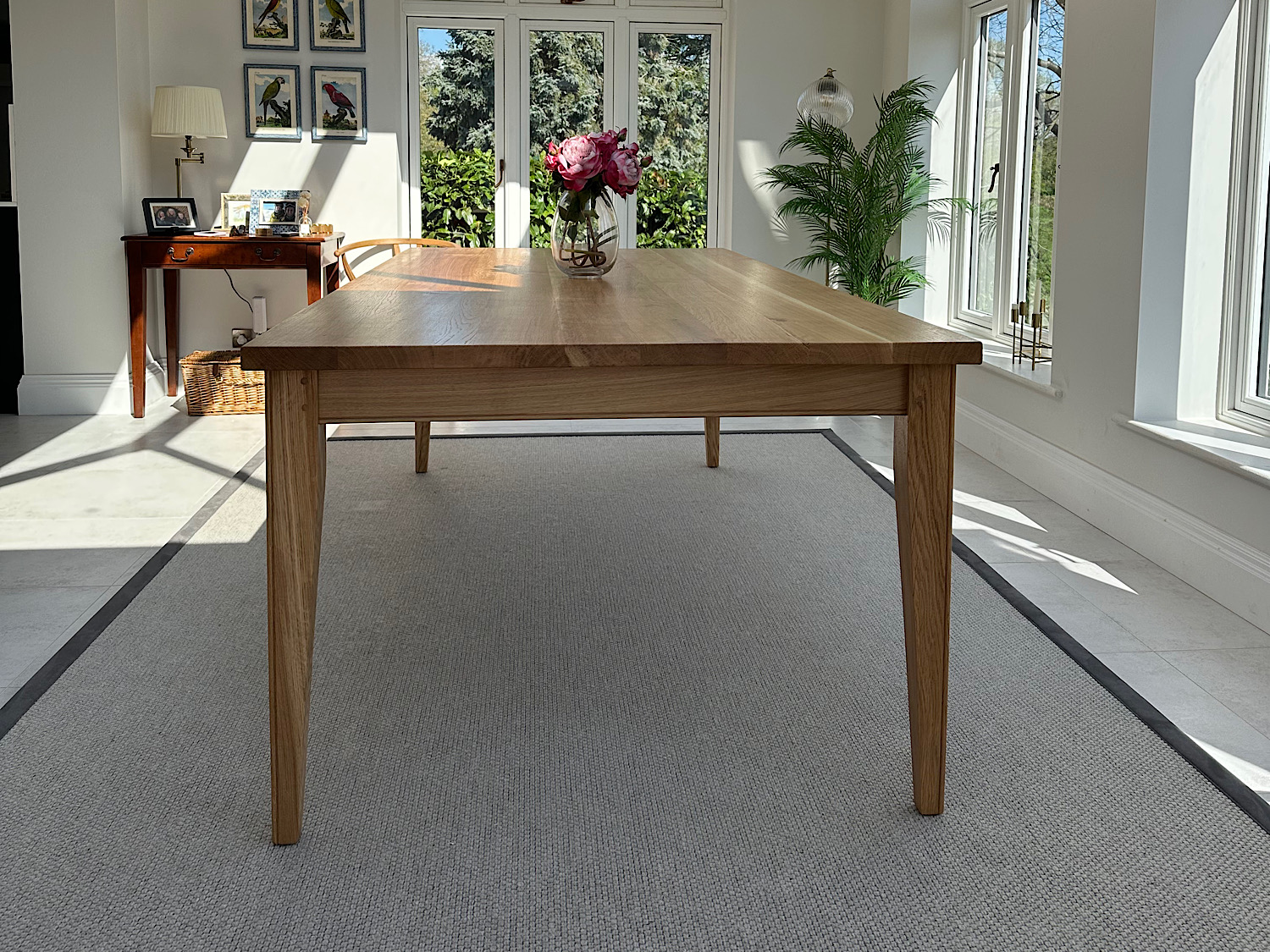 Dining Table With Tapered Legs | Made From Oak | Tom Marsh