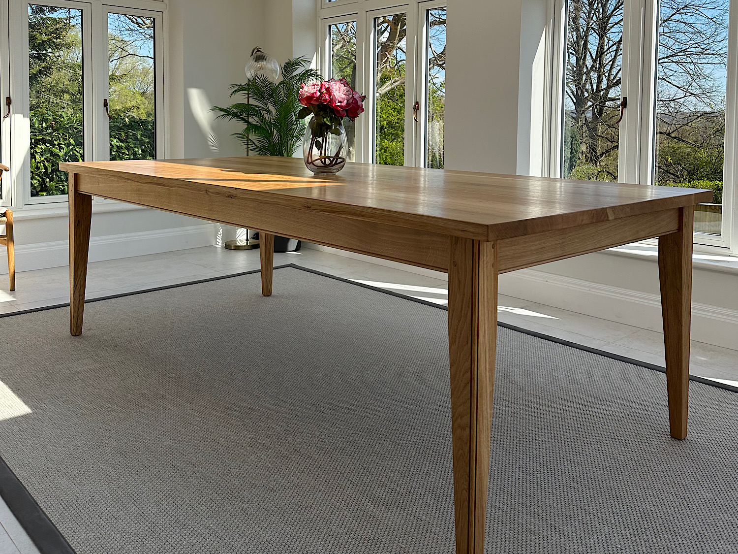 Dining Table With Tapered Legs | Made From Oak | Tom Marsh