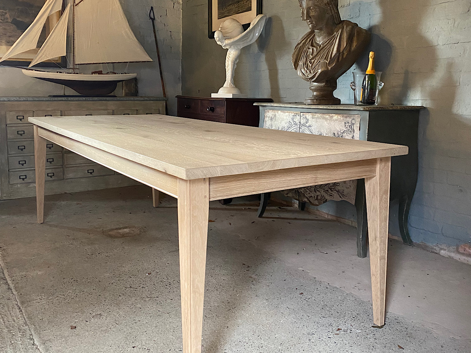 Dining Table With Tapered Legs | Made From Oak | Tom Marsh
