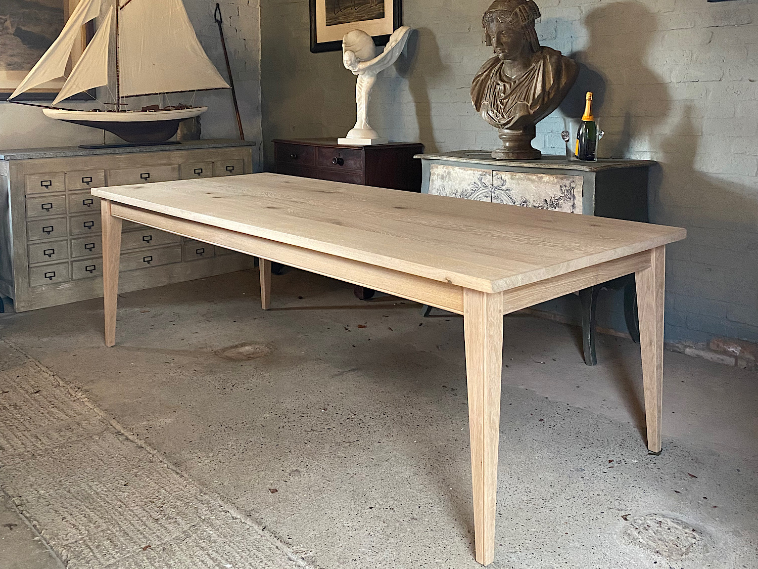 Dining Table With Tapered Legs | Made From Oak | Tom Marsh