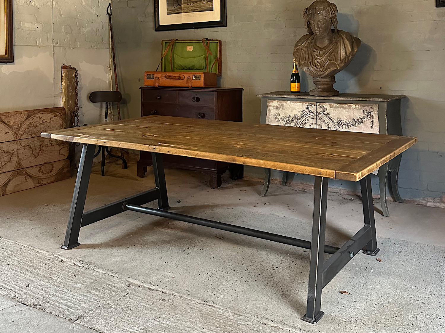 Industrial Metal Vintage A-Frame Dining Table | Tom Marsh
